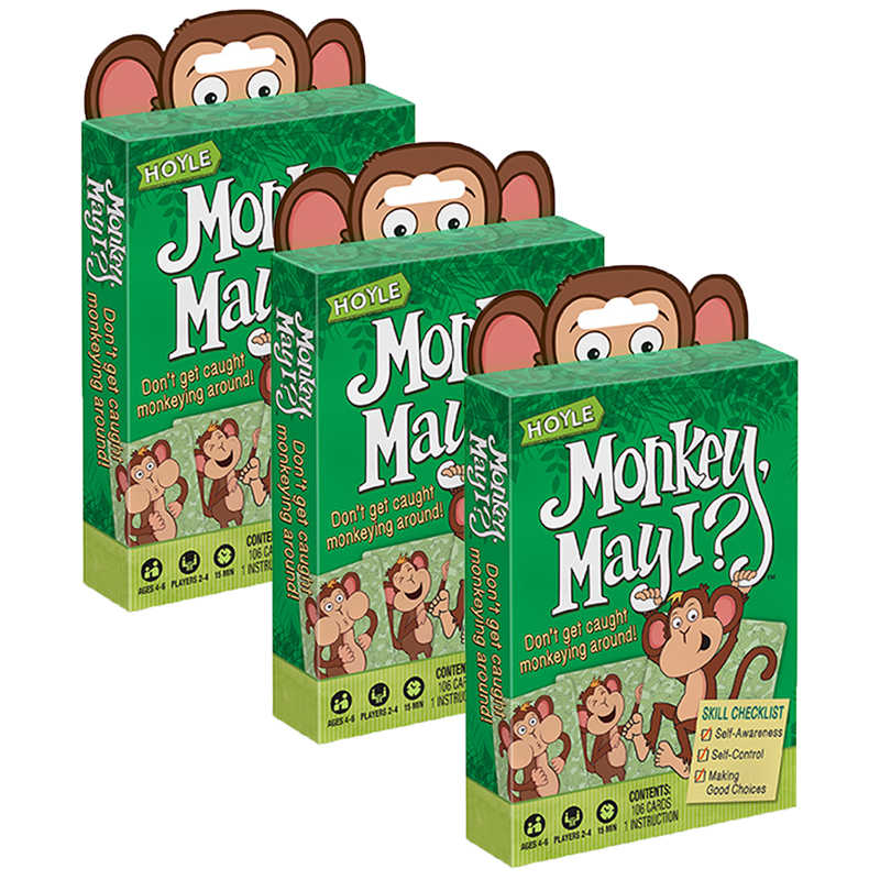 TeachersParadise - Hoyle Monkey May I Children's Card Game, Pack of 3 ...