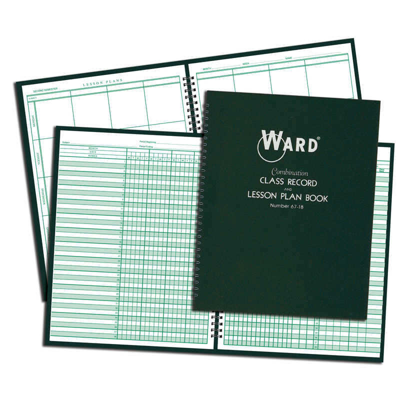 TeachersParadise - WARD® Combination Class Record & Lesson Plan Book (6 ...