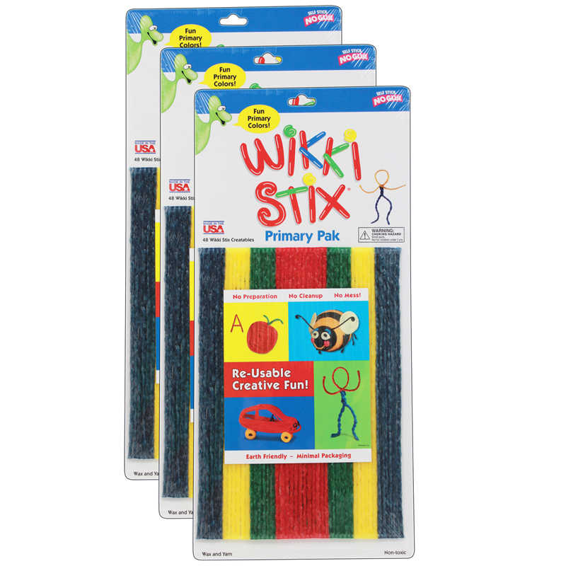 TeachersParadise - Wikki Stix® Wikki Stix®, Primary Colors, 8", 48 Per ...